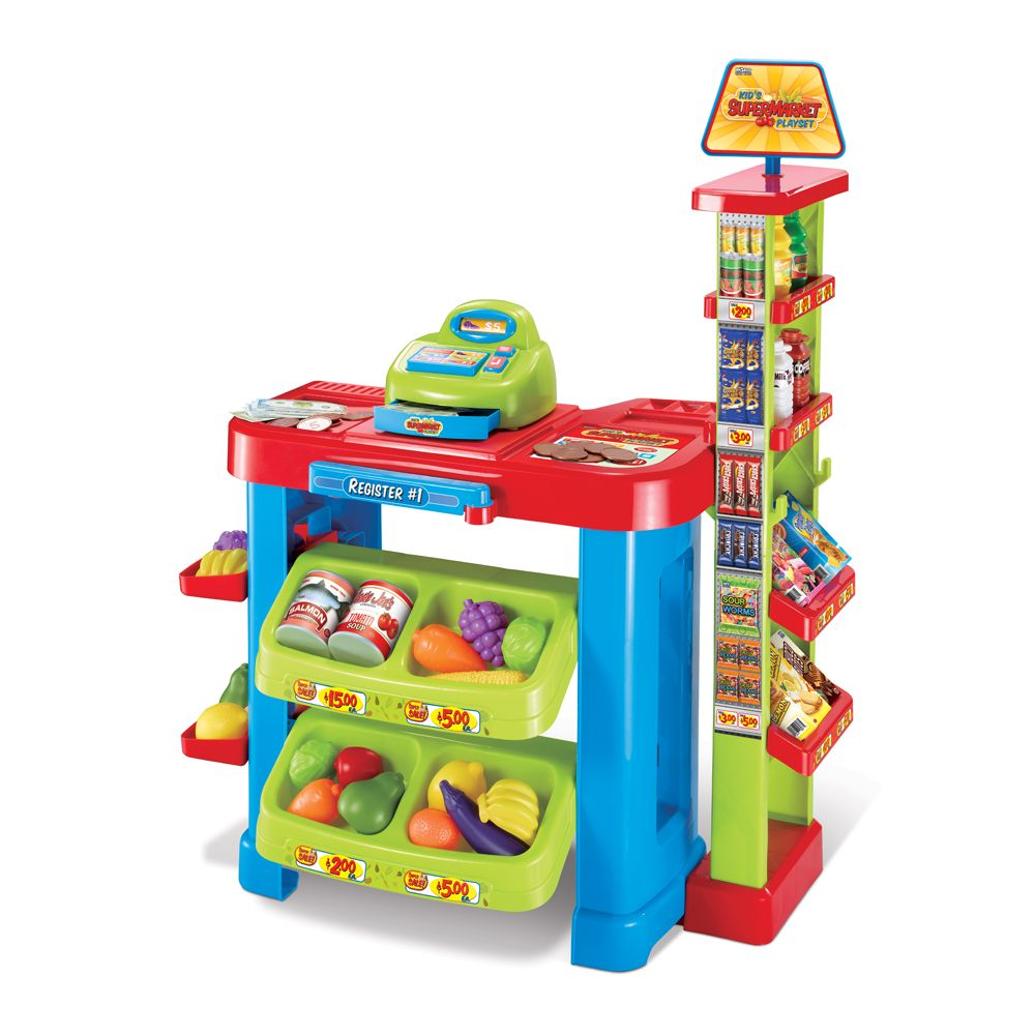 World Tech - 47-Piece Kid's Supermarket Playset - Color Out of Stock ...